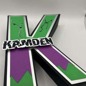 Hulk Themed 3D Letters - Etsy