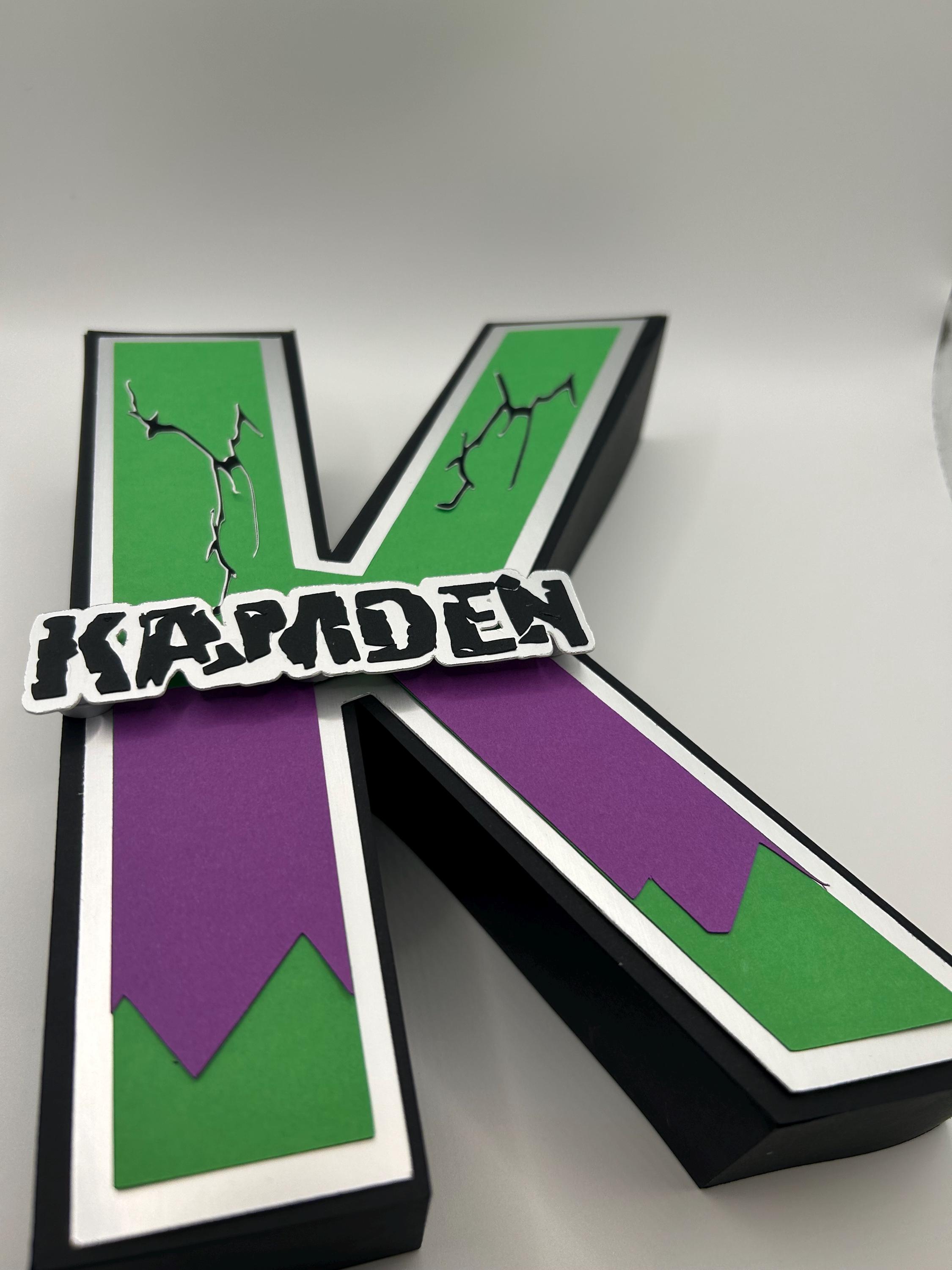 Hulk Themed 3D Letters - Etsy