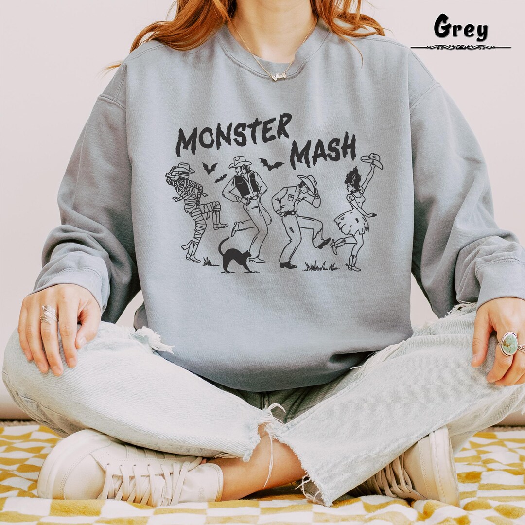 Monster Mash Sweatshirt, Monster Mash Sweater, Halloween Crewneck ...