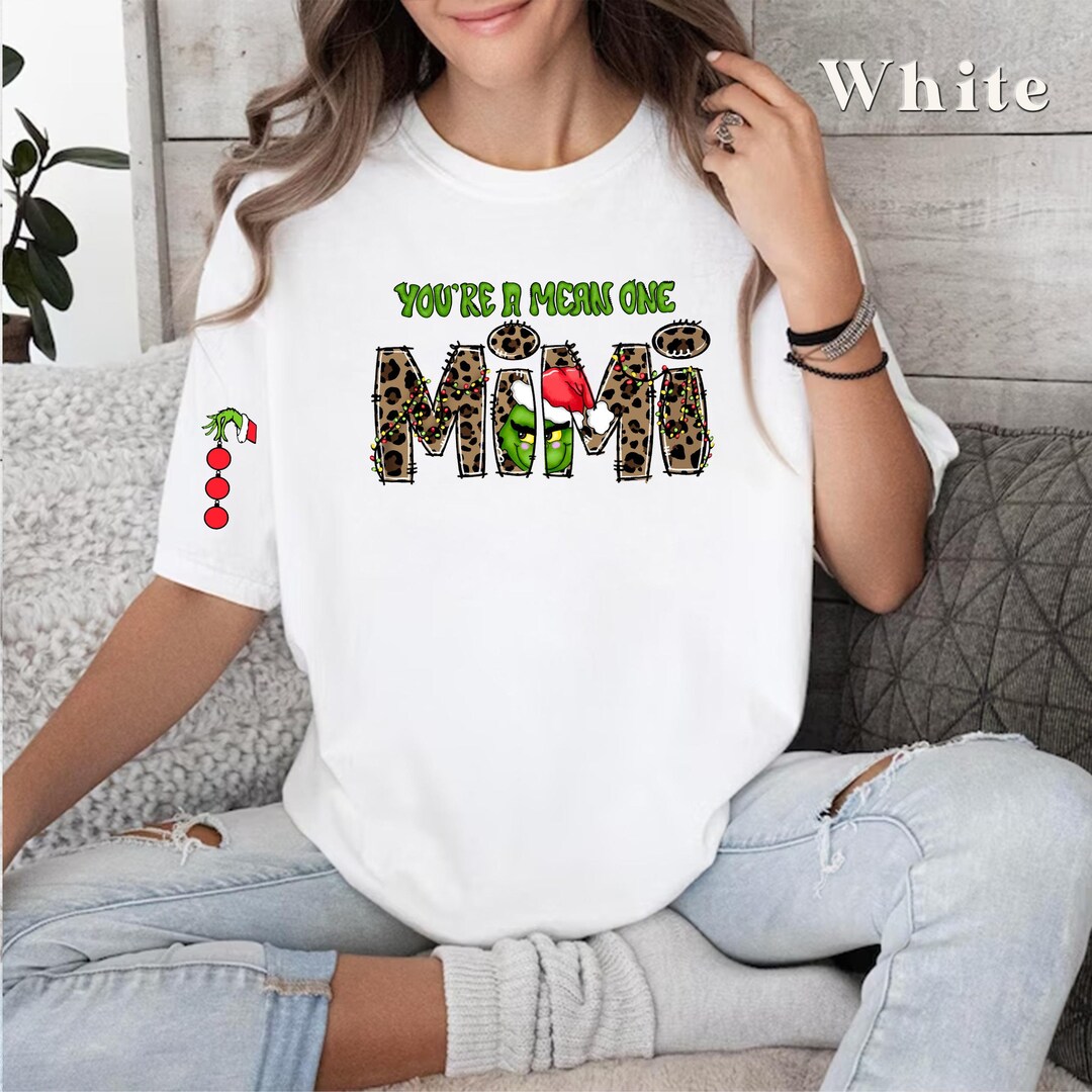 Christmas Grinch Mimi Shirt, Custom Name Shirt, Personalized Christmas ...