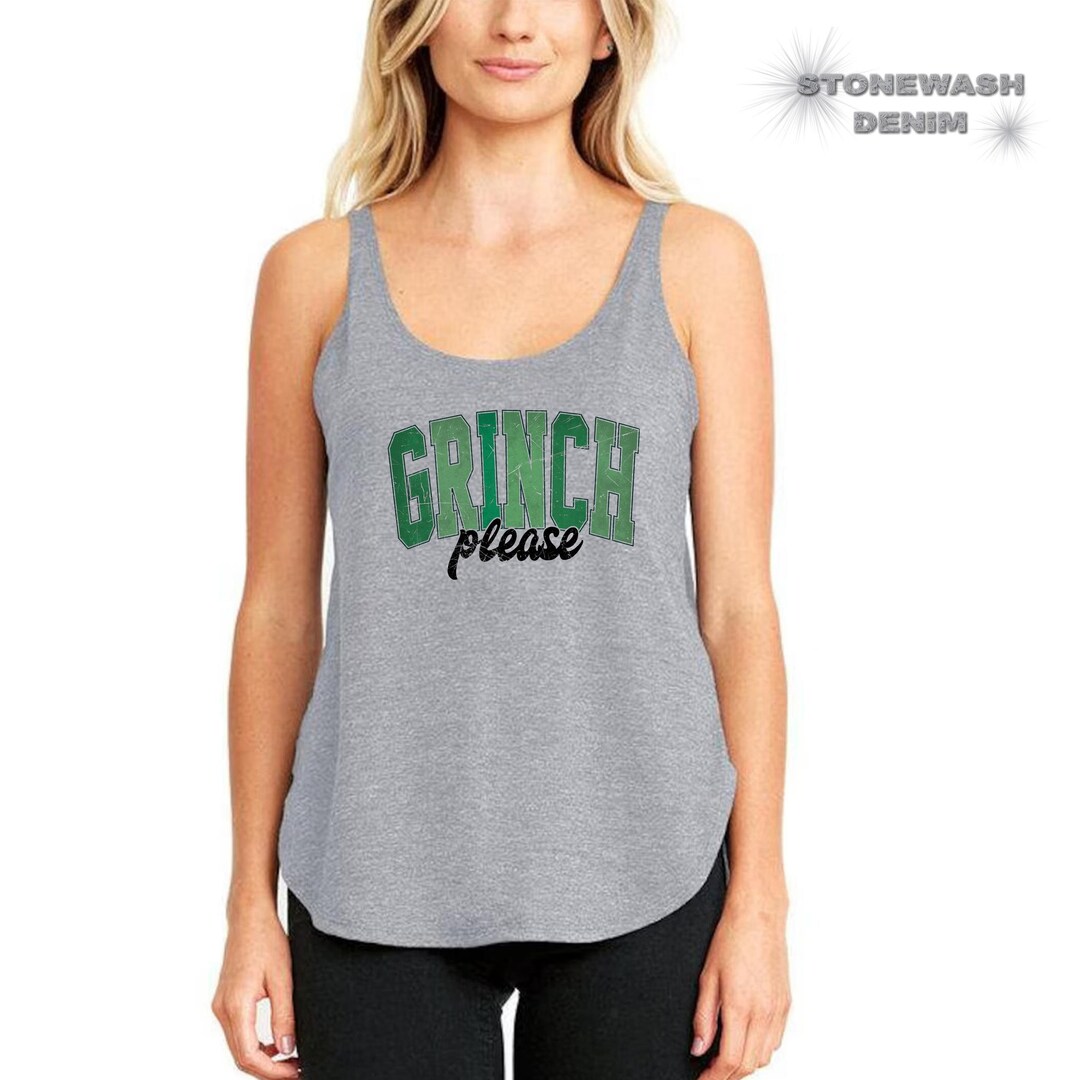 Grinch Please Tank Top, Christmas Movie Tank Top, Christmas Gifts ...