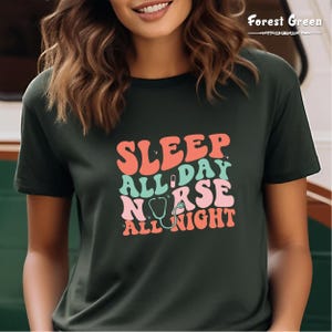 Nurse All Night Shirt, Nurse Sleep All Day Shirt, Nurse Gift, Funny ...