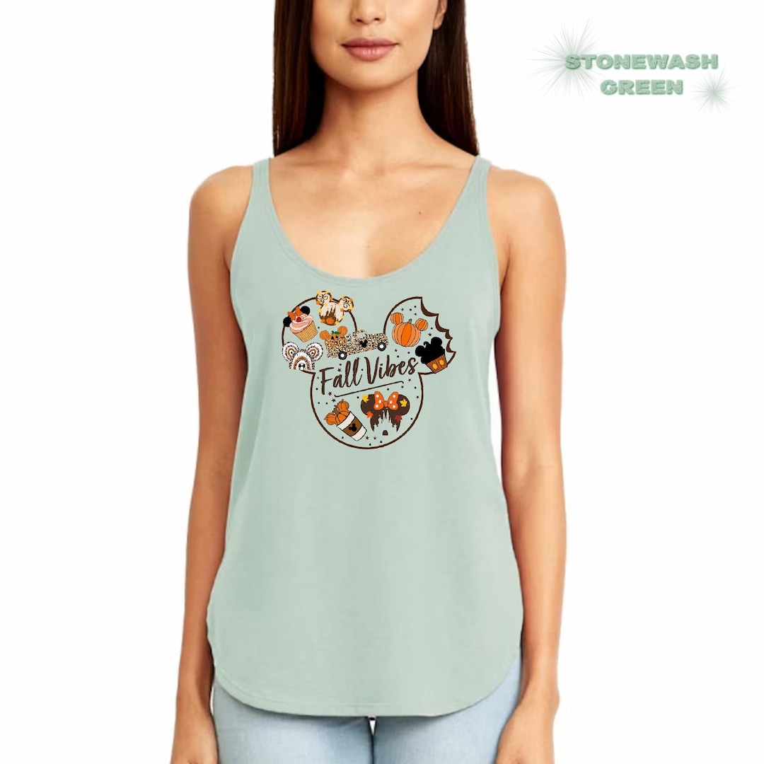 Disney Fall Vibes Tank Top, Disney Halloween Tank Top, Disney Fall Tank ...