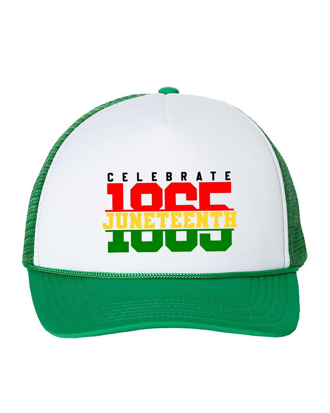Celebrate Juneteenth 1865 Foam Mesh-back Trucker Cap, Black Culture Hat ...