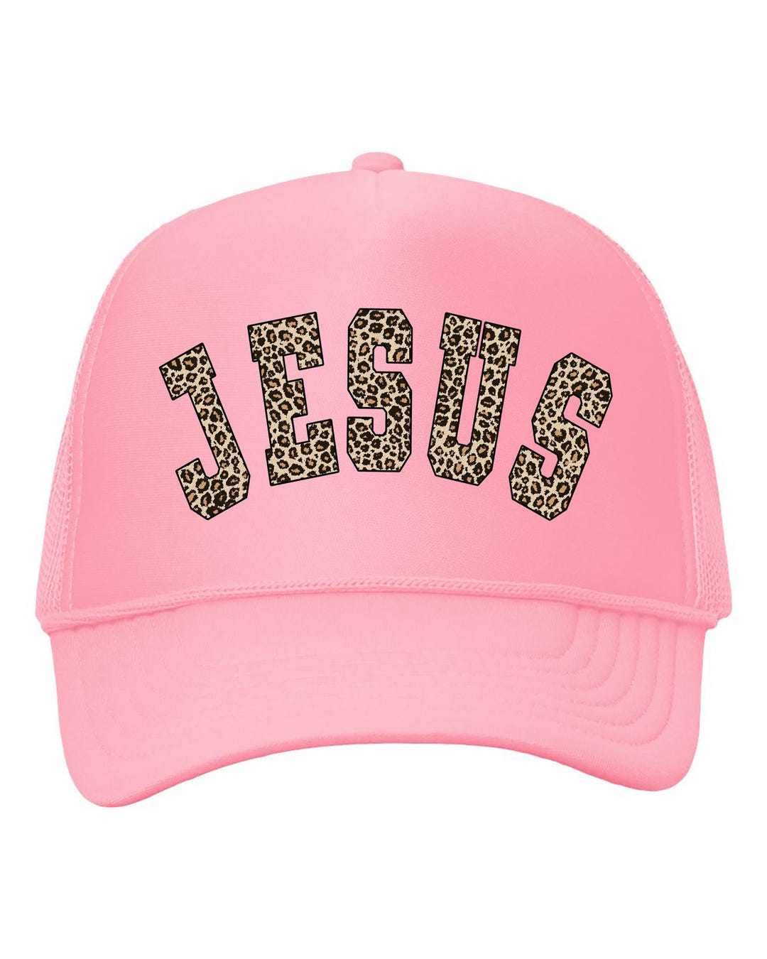 Jesus Leopard Foam Mesh-back Cap, Christian Gift, Religious Cap, Womens ...