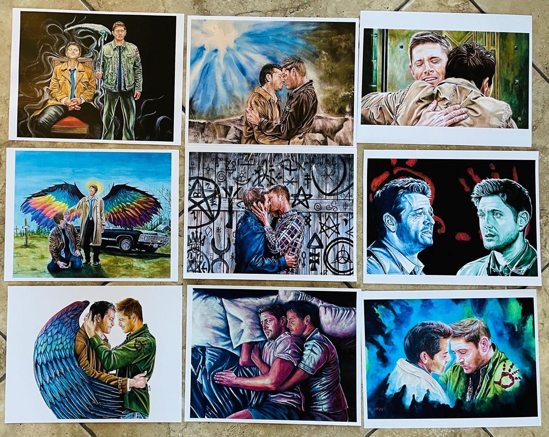 Destiel (dean/cas Art Prints) - Supernatural Fan Art - Etsy