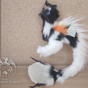 Mercat Cat Mermaid Companion Art Doll Poseable Soft Handmade Creature ...