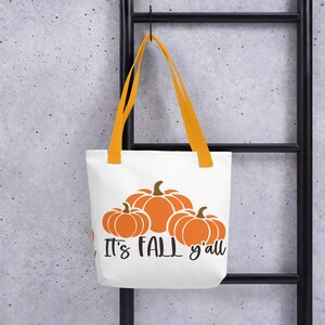 Fall Tote Bag It's Fall Y'all Pumpkin Bag Pumpkin Tote Bag - Etsy