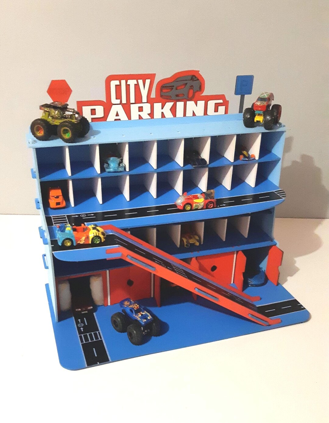 Eco-friendly Wooden Toy Garage With Doors & Parking | Montessori Gift ...