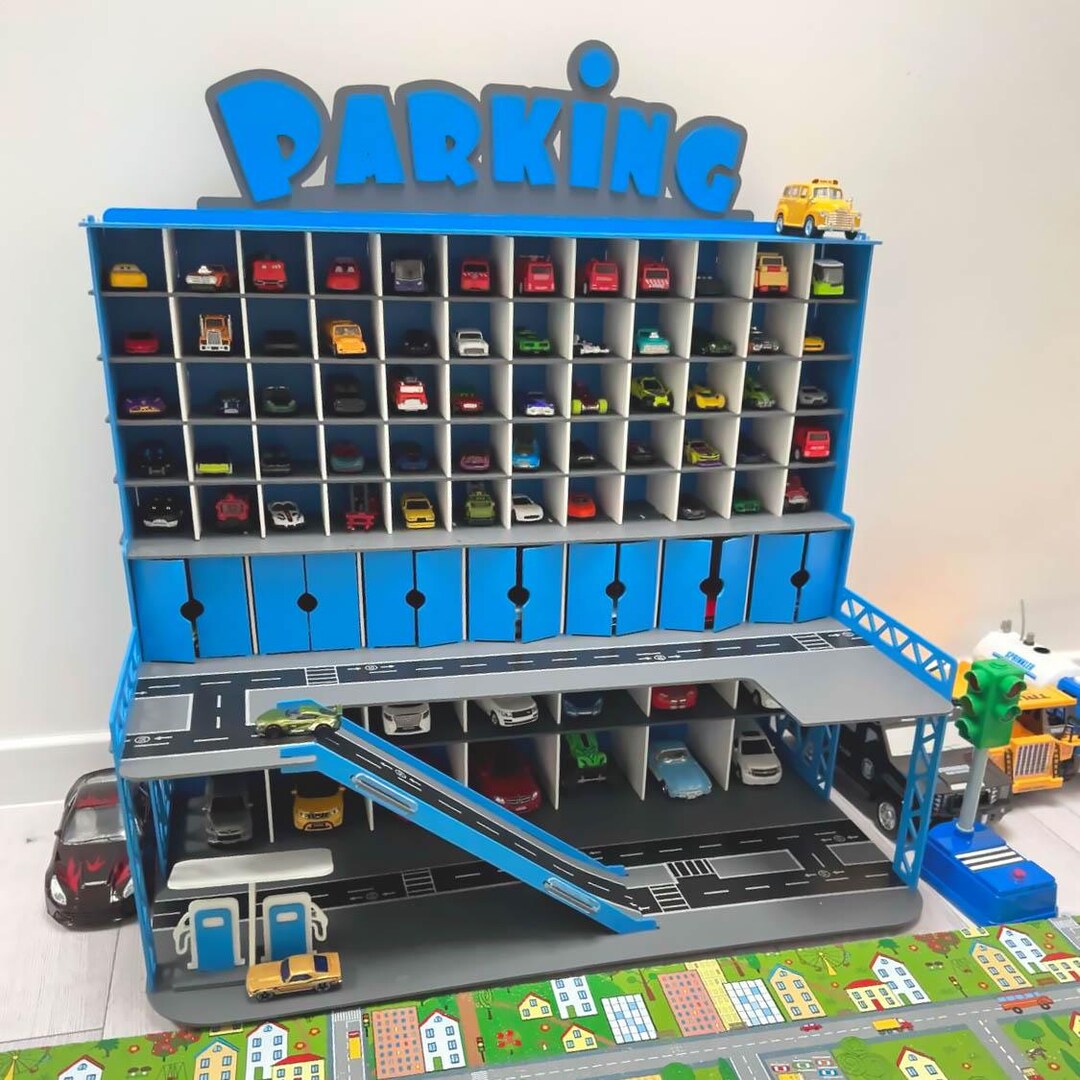 Personalized Wooden Car Garage for Toddlers | 3 Year Old Boy Toy ...