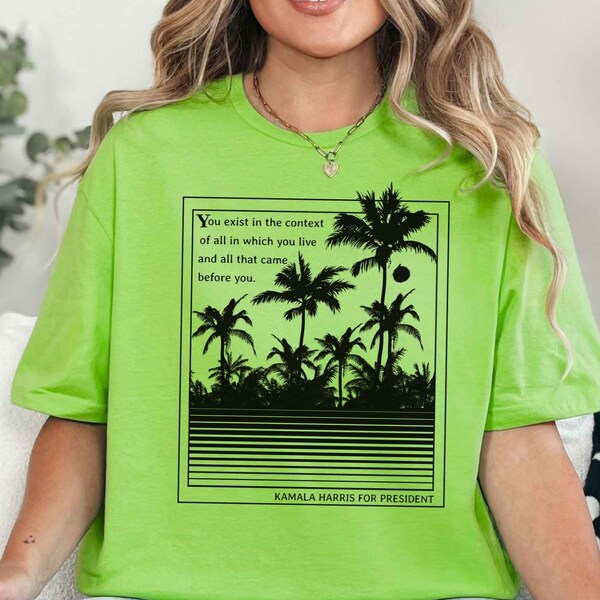 Coconut Tree Green Shirt - Etsy