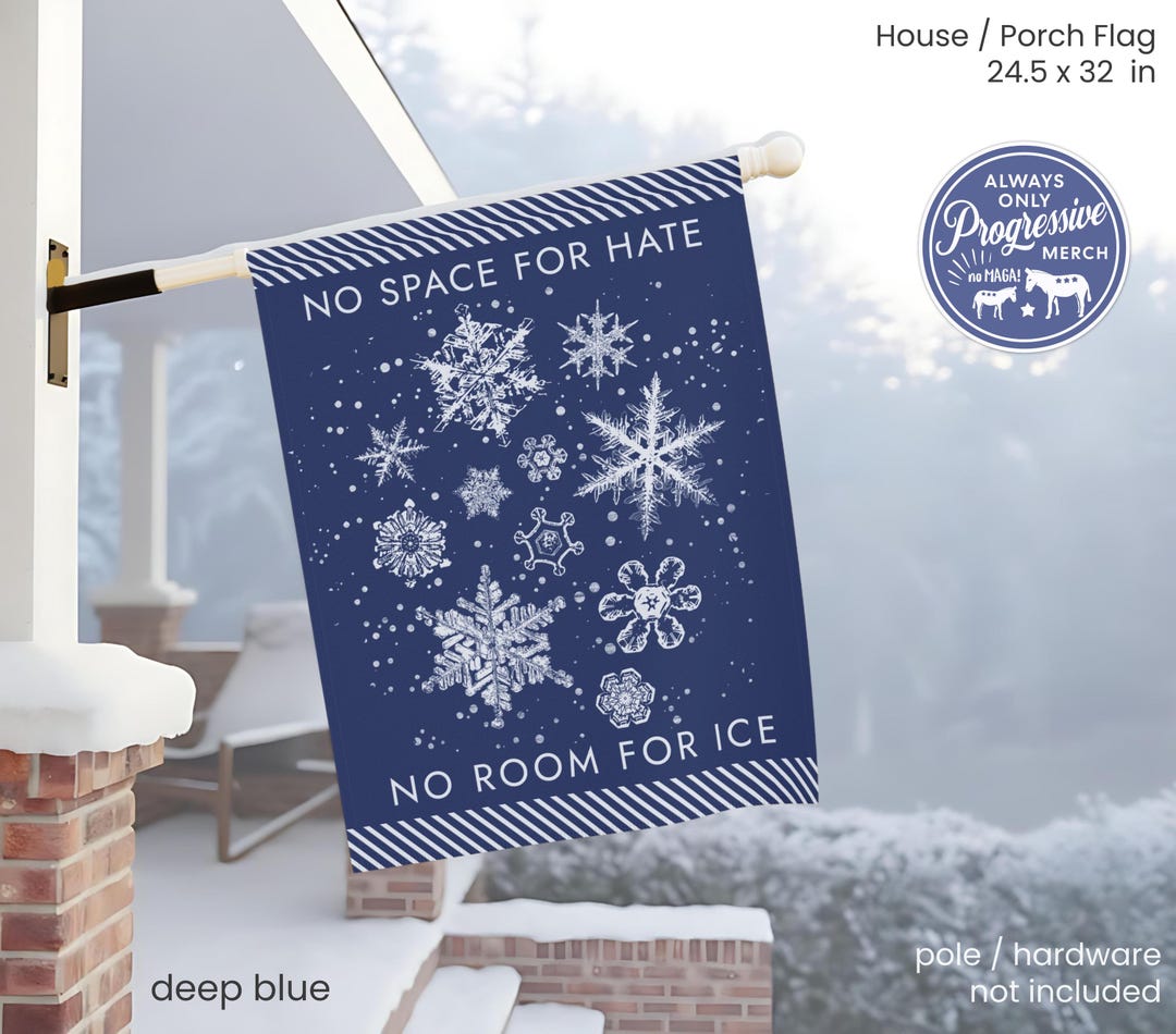 Liberal Snowflake Porch Flag, Subtle Political Message Garden Pennant ...