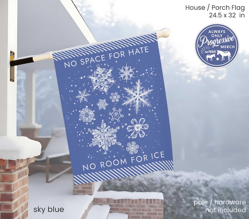 Liberal Snowflake Garden Pennant, Subtle Political Message Porch Flag ...