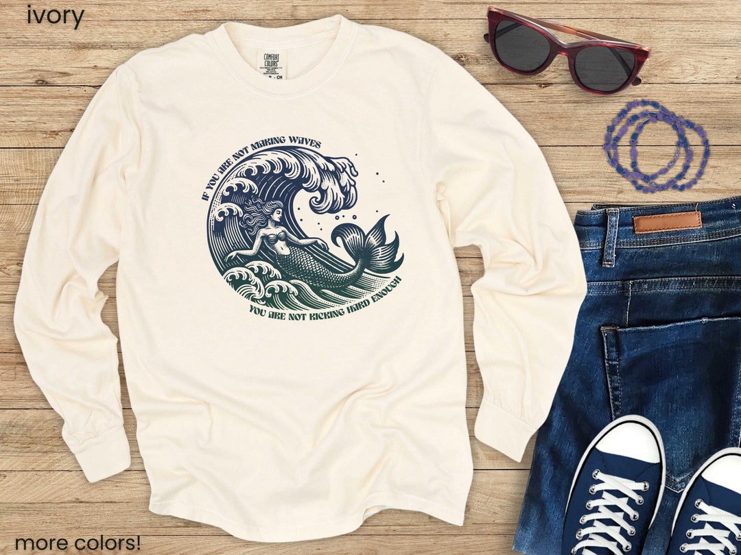 Make Waves Subtle Feminist Rage Comfort Colors® Shirt, Linocut Feminism ...