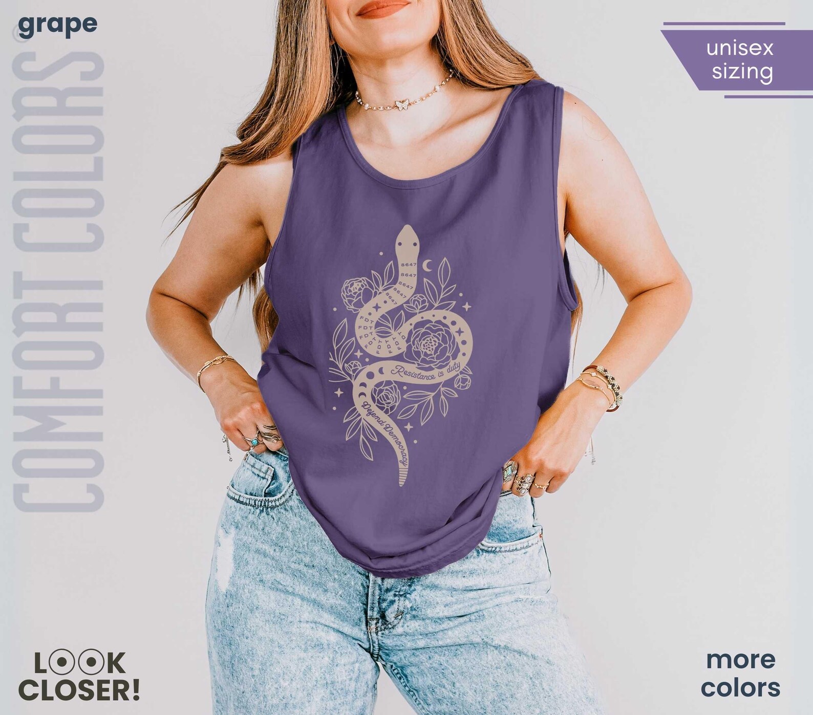 Subtle Anti Trump Tattoo Inspired Tank Top, Comfort Colors Dark ...