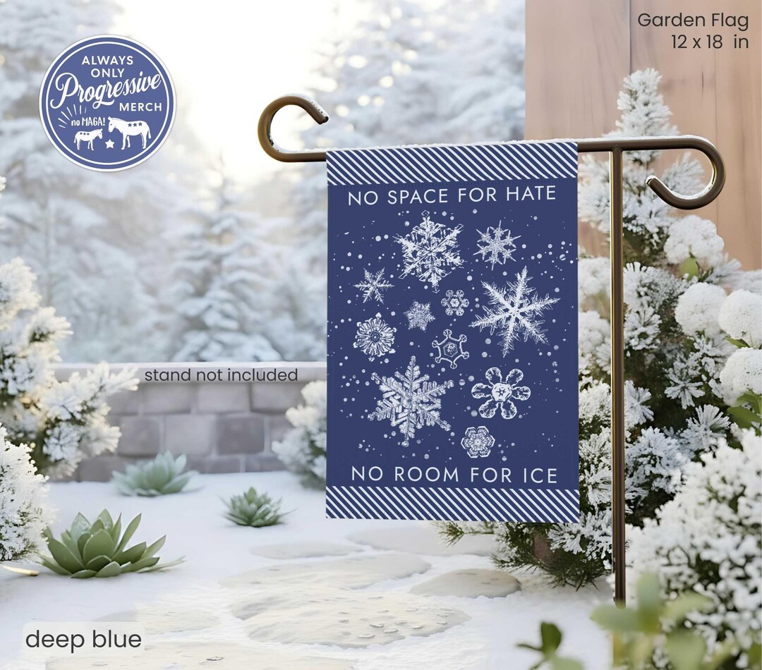 Liberal Snowflake Garden Pennant, Subtle Political Message Porch Flag ...