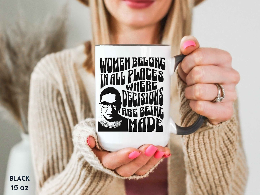 Ruth Bader Ginsburg Ceramic Coffee Mug, Notorious RBG Feminist Accent ...