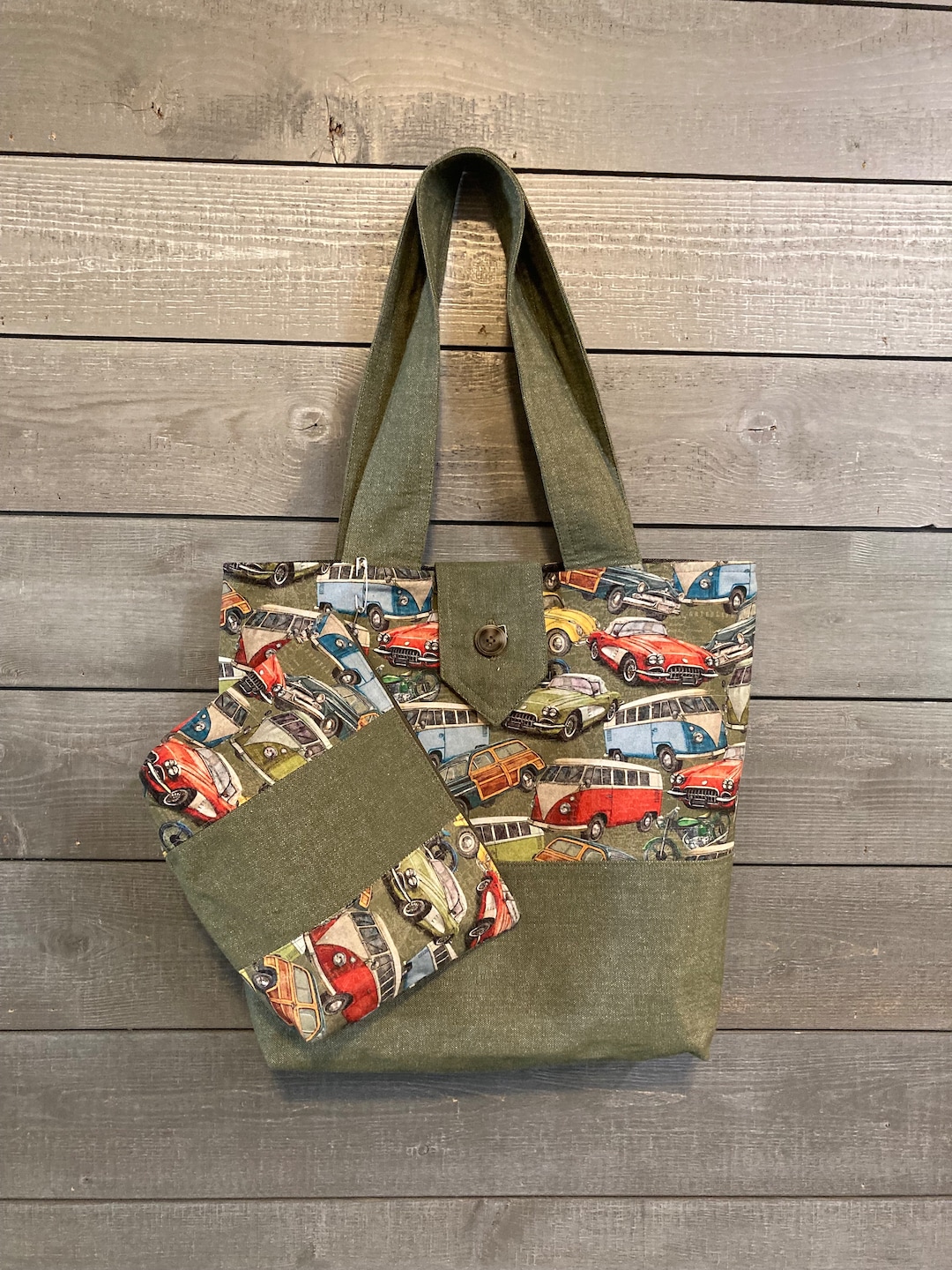 Vw Bus Bags Set, Tote Bags, Shoulder Bag, Cosmetics Zipper Pouch Bag ...