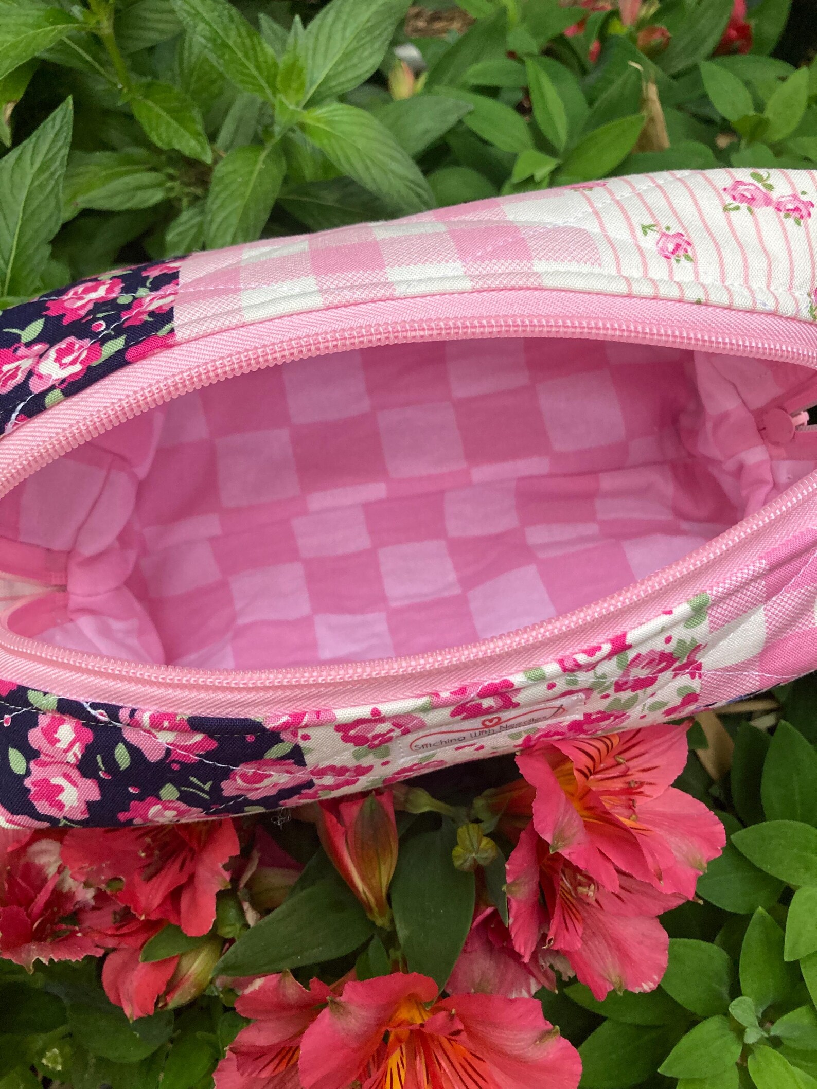 Princess Pink Patchwork Quilted Makeup Bag Cosmetic Bag Toiletry Bag ...