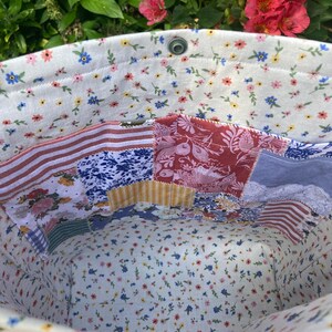Cottage Core Patchwork Tote Bag, Shoulder Bag Totes, Floral Patchwork ...