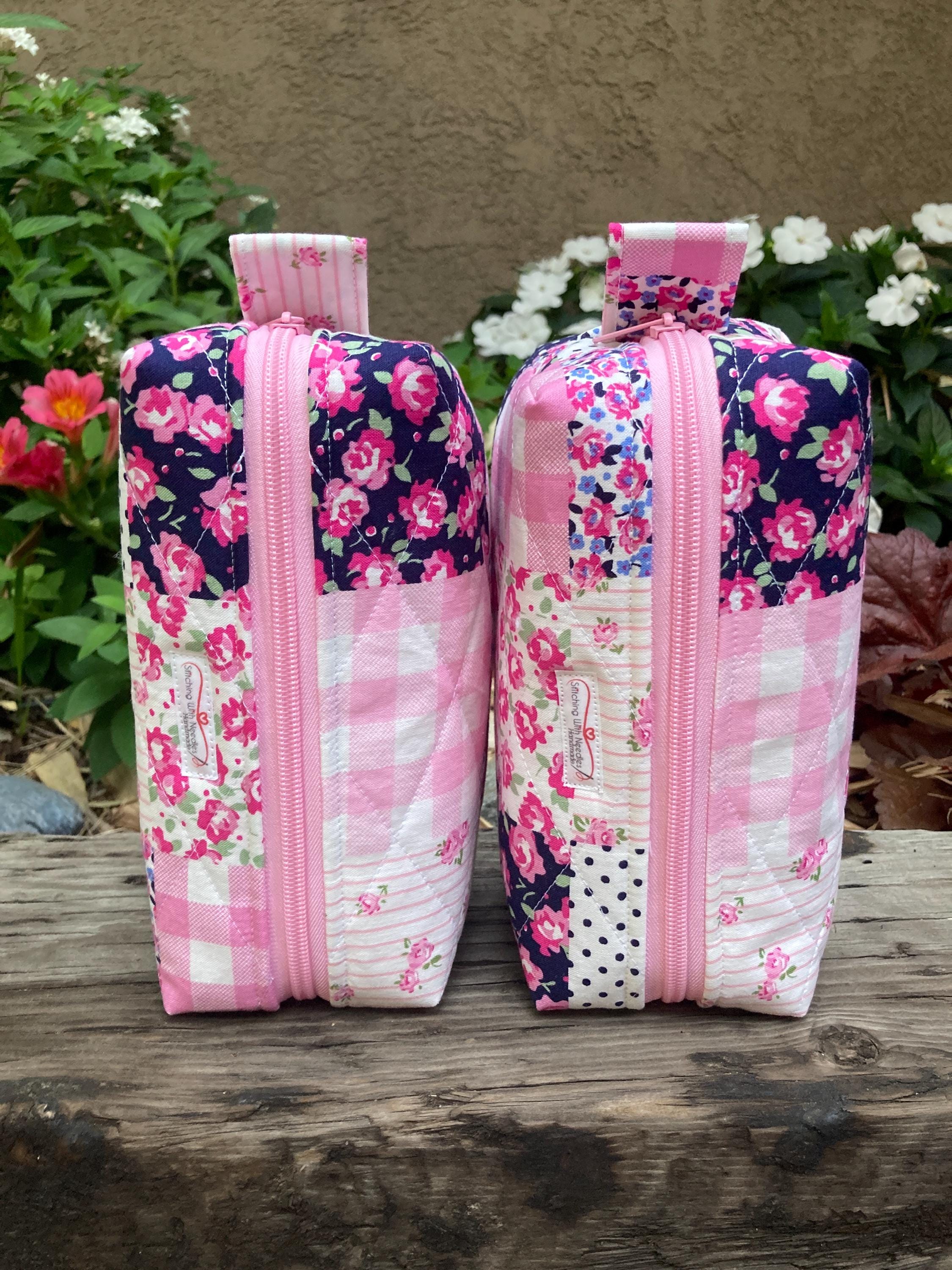 Princess Pink Patchwork Quilted Makeup Bag Cosmetic Bag Toiletry Bag ...