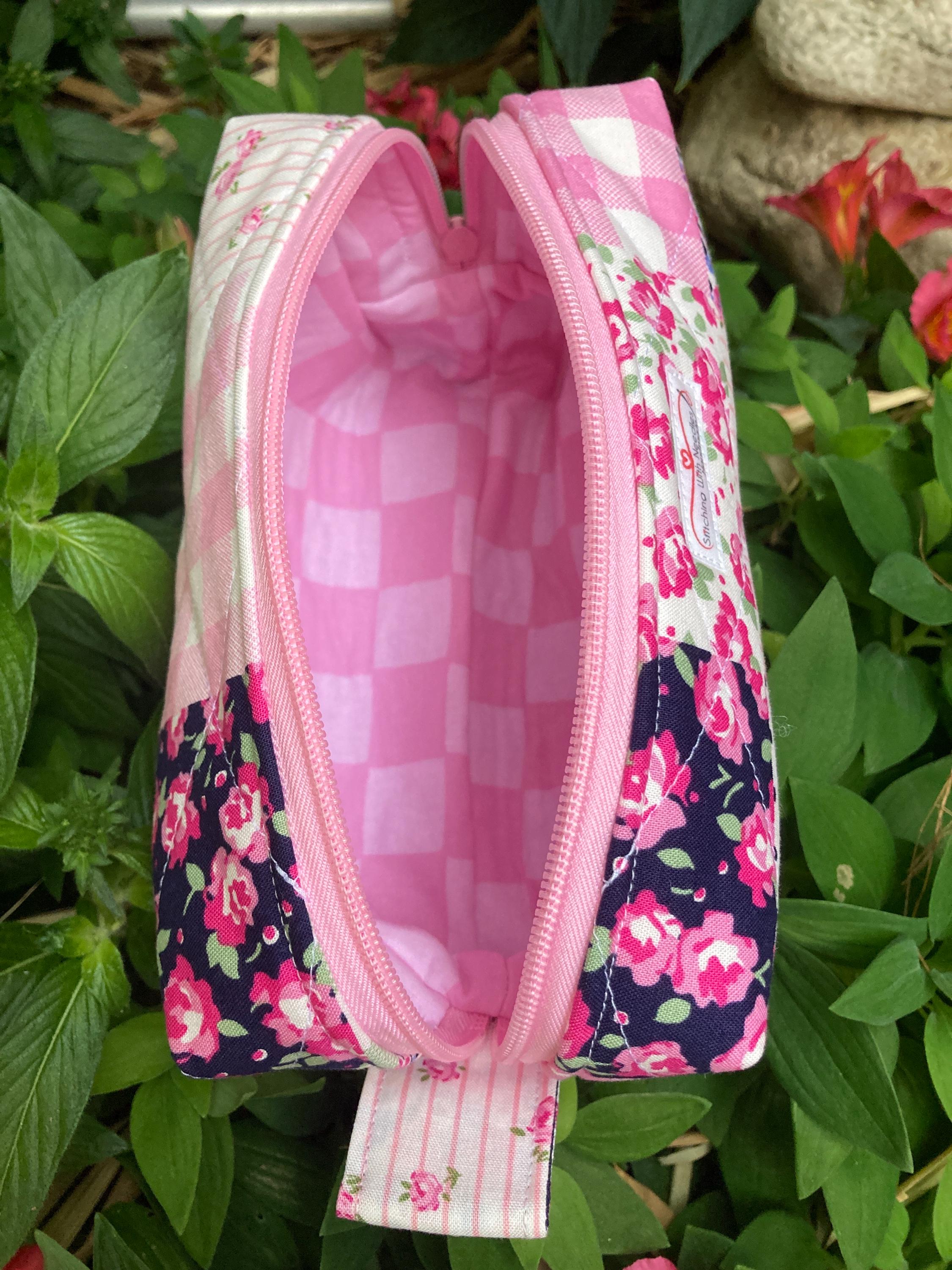 Princess Pink Patchwork Quilted Makeup Bag Cosmetic Bag Toiletry Bag ...