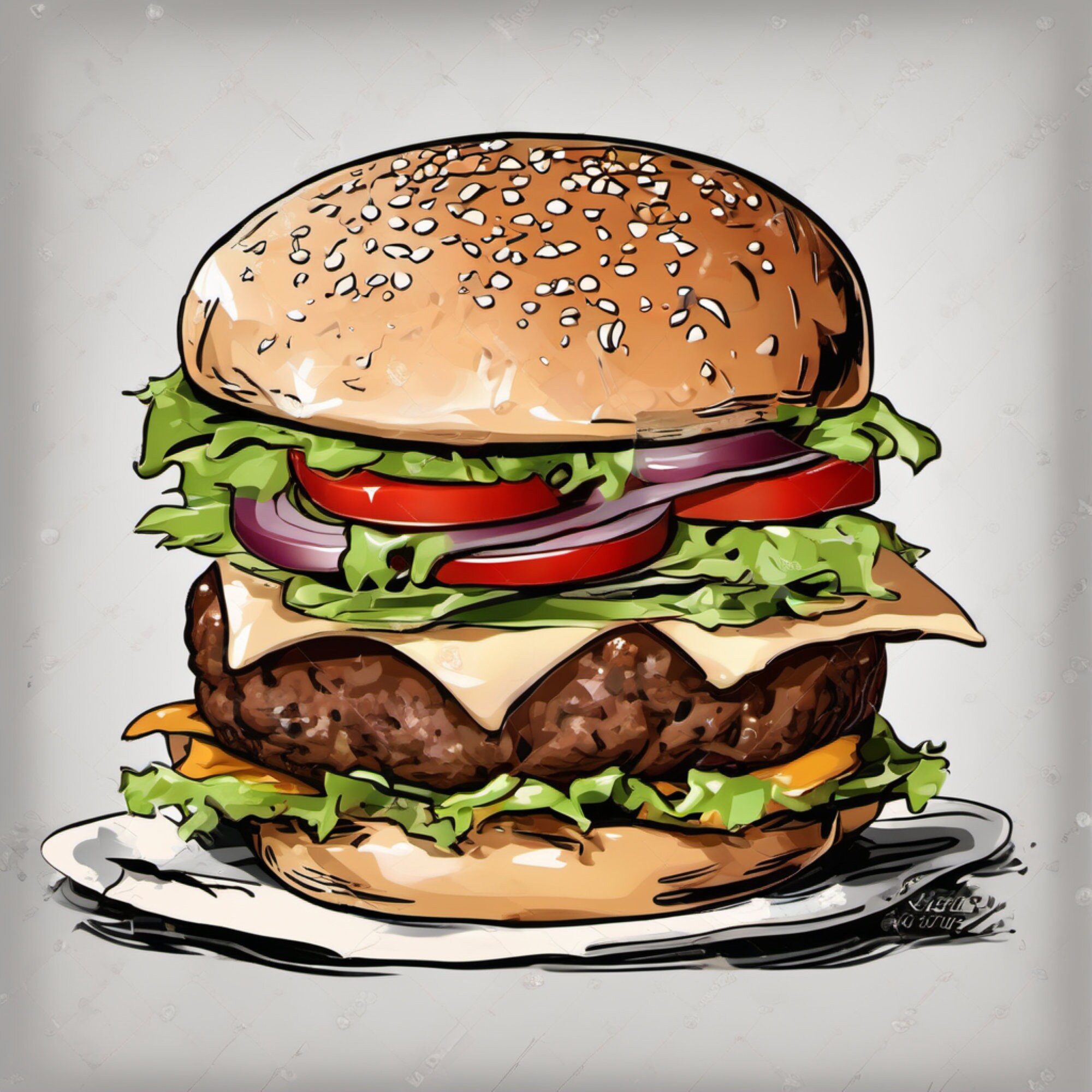 Hamburger Gourmet Burger Traditional Burger Burgers With Cheese and ...