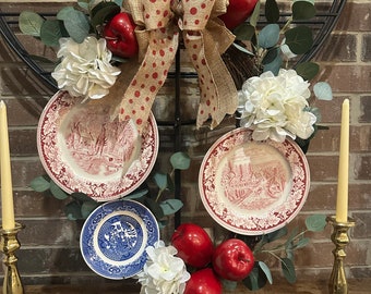 Vintage Ceramic Plate Wreaths - Etsy
