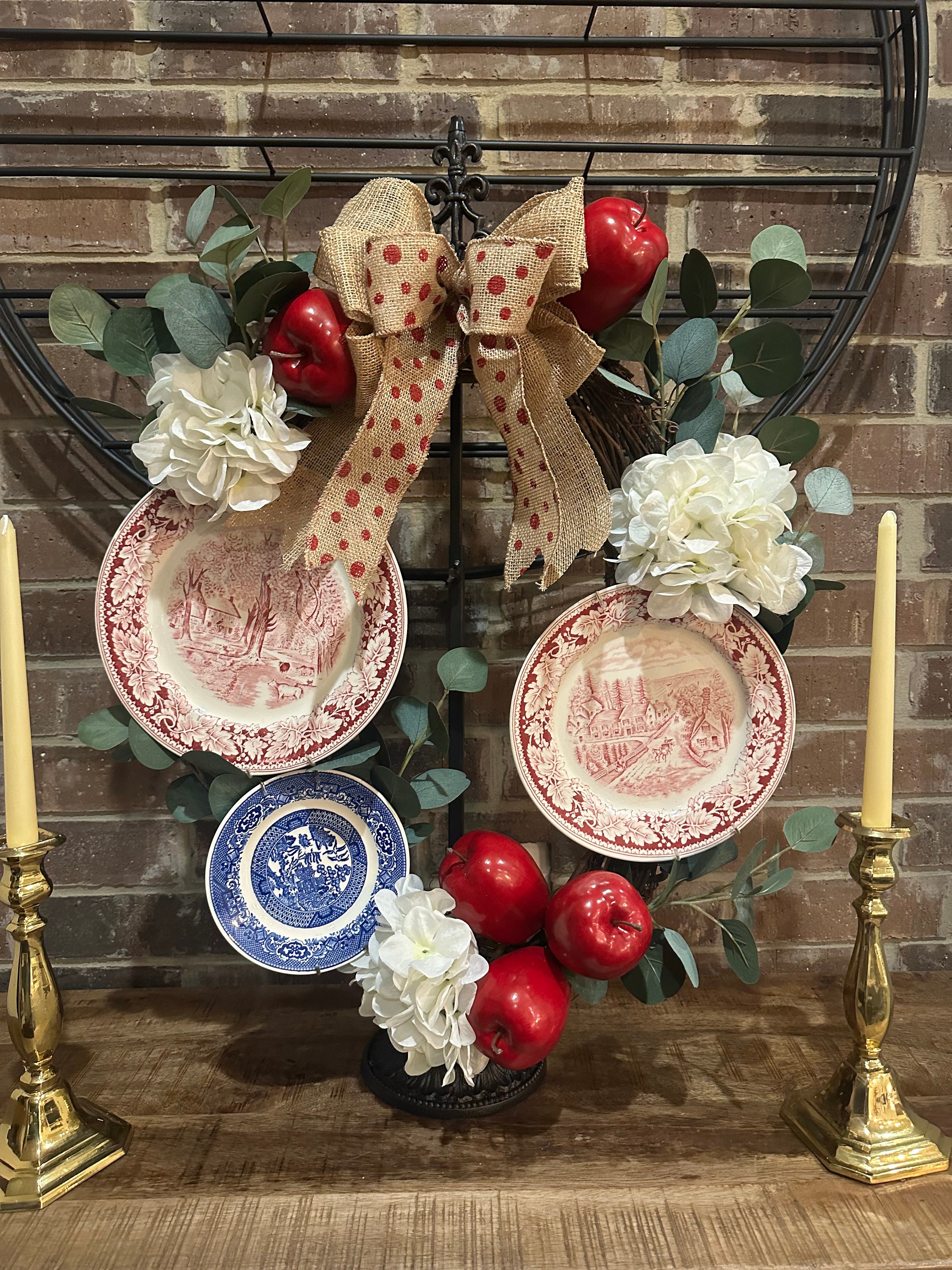 Vintage Ceramic Plate Wreaths - Etsy