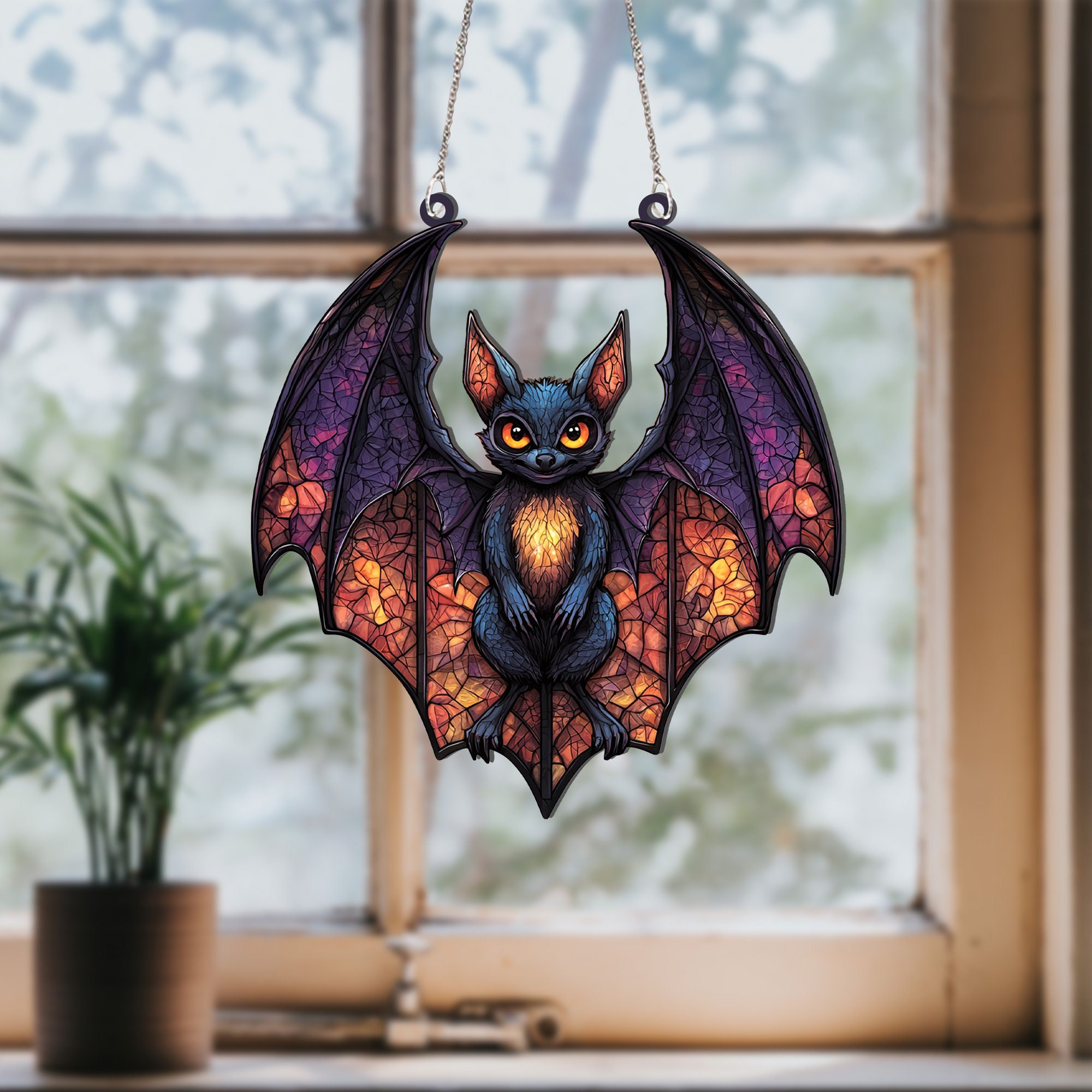 Acrylic Bat Window Hanging: Spooky Halloween Decor - Etsy