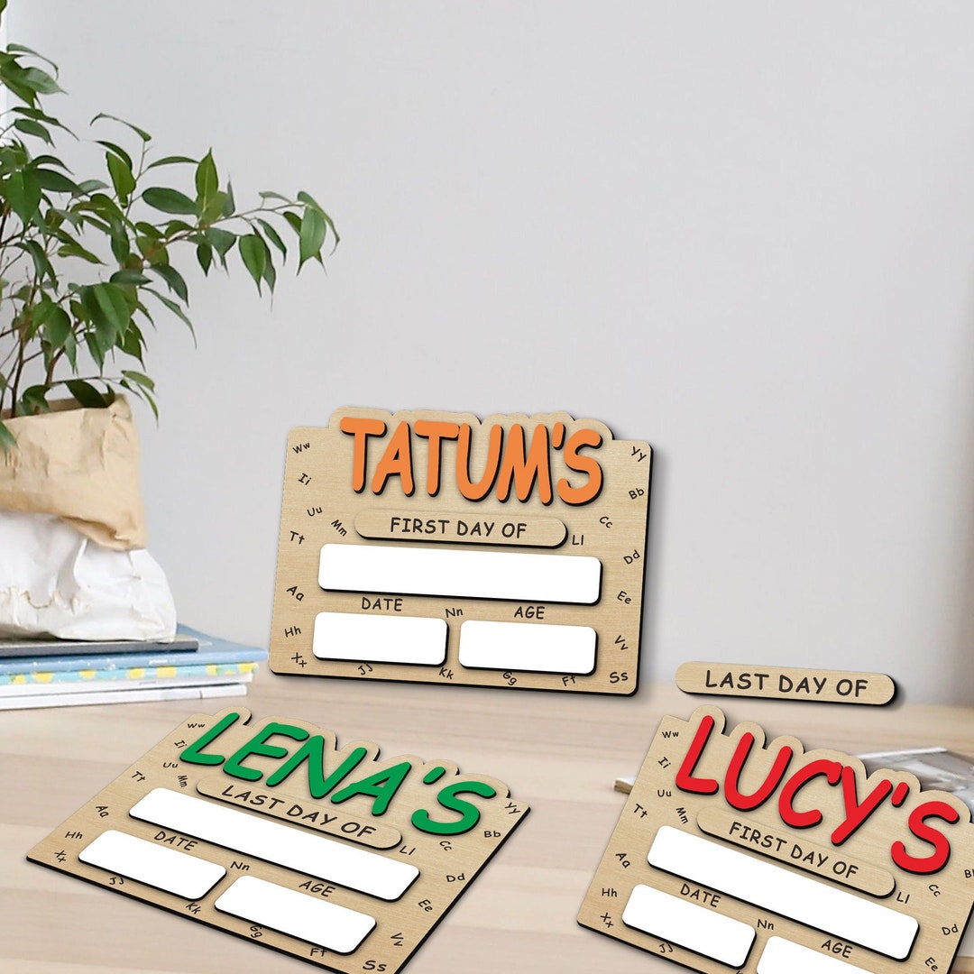 Custom Back to School Sign, First Day of School Sign, School Board ...