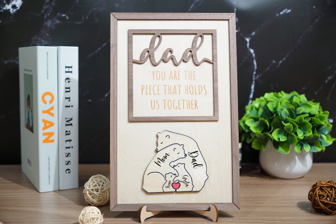 Personalized Father's Day Puzzle Piece Sign ,father's Day Decor, Gift ...