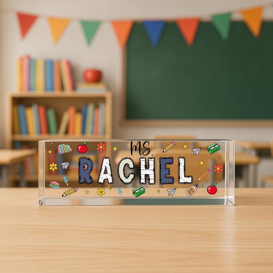 Custom Teacher Desk Name Plate: Personalized Classroom Gift - Etsy