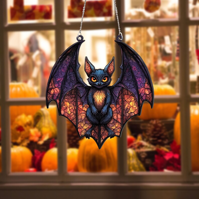 Acrylic Bat Window Hanging: Spooky Halloween Decor - Etsy