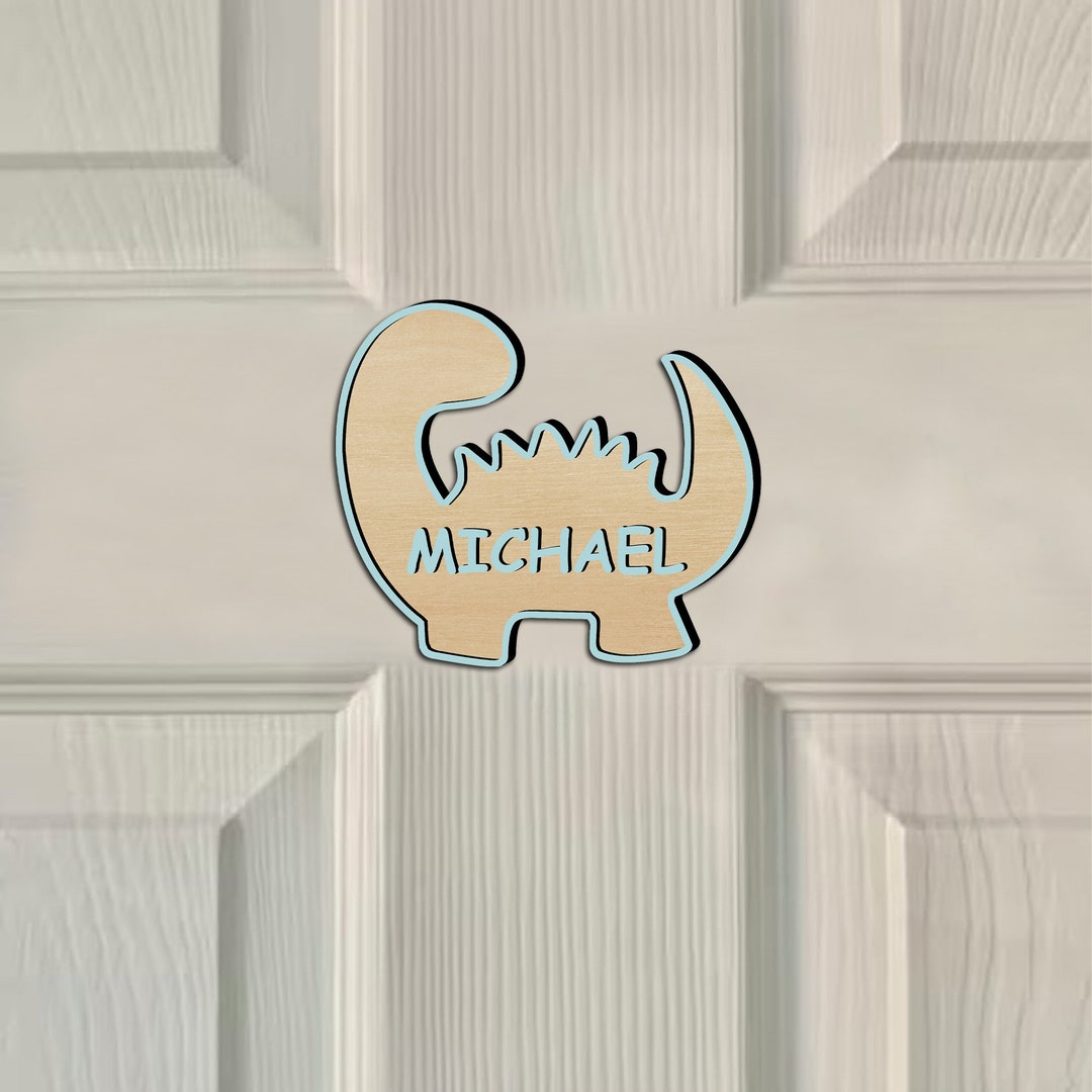 3D Dinosaur Door Sign Personalised Name Letter Dinosaur Nursery Name ...