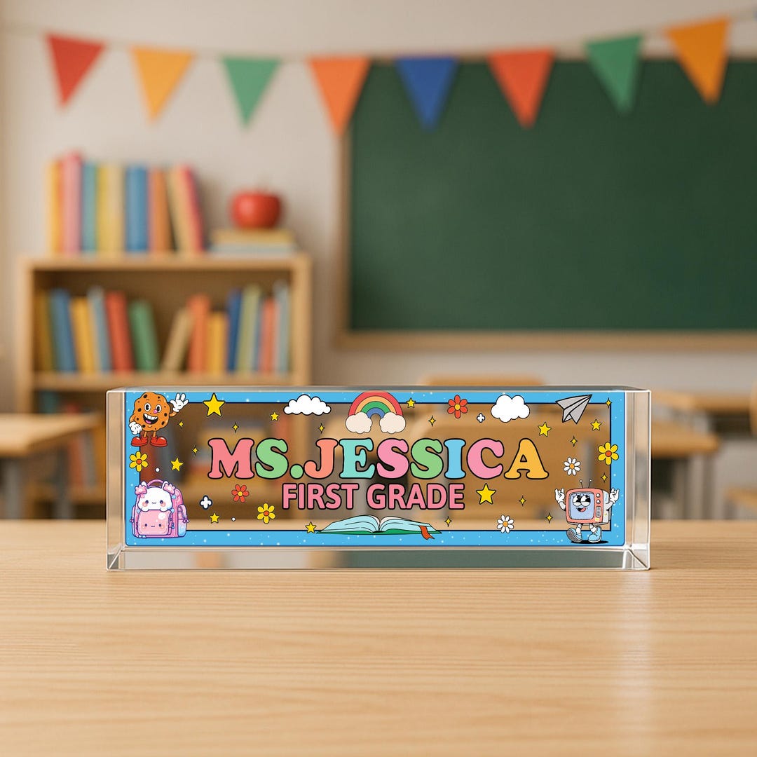 Personalized Teacher Desk Name Plate for Desk, Teacher Back to School ...