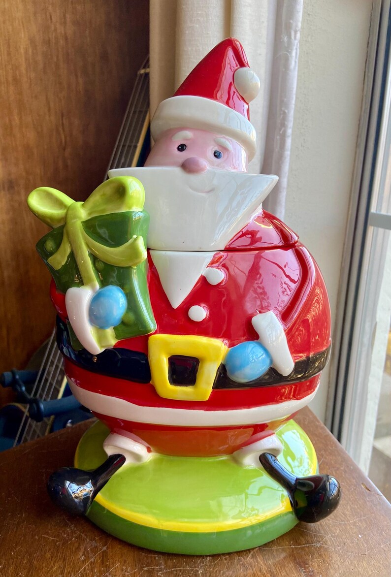Vintage, Unique, Angular Santa Cookie Jar (small Chip on Back) - Etsy