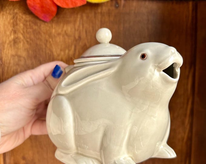 Vintage 1970s Fitz and Floyd Rabbit Teapot - Etsy