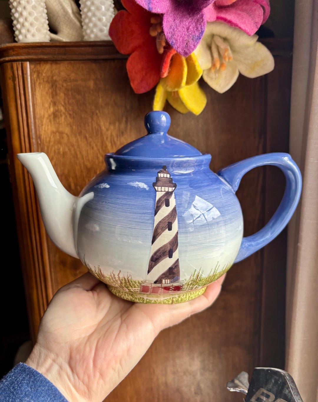 Lefton Handpainted Lighthouse Teapot (tiny Chip; See Photos) - Etsy