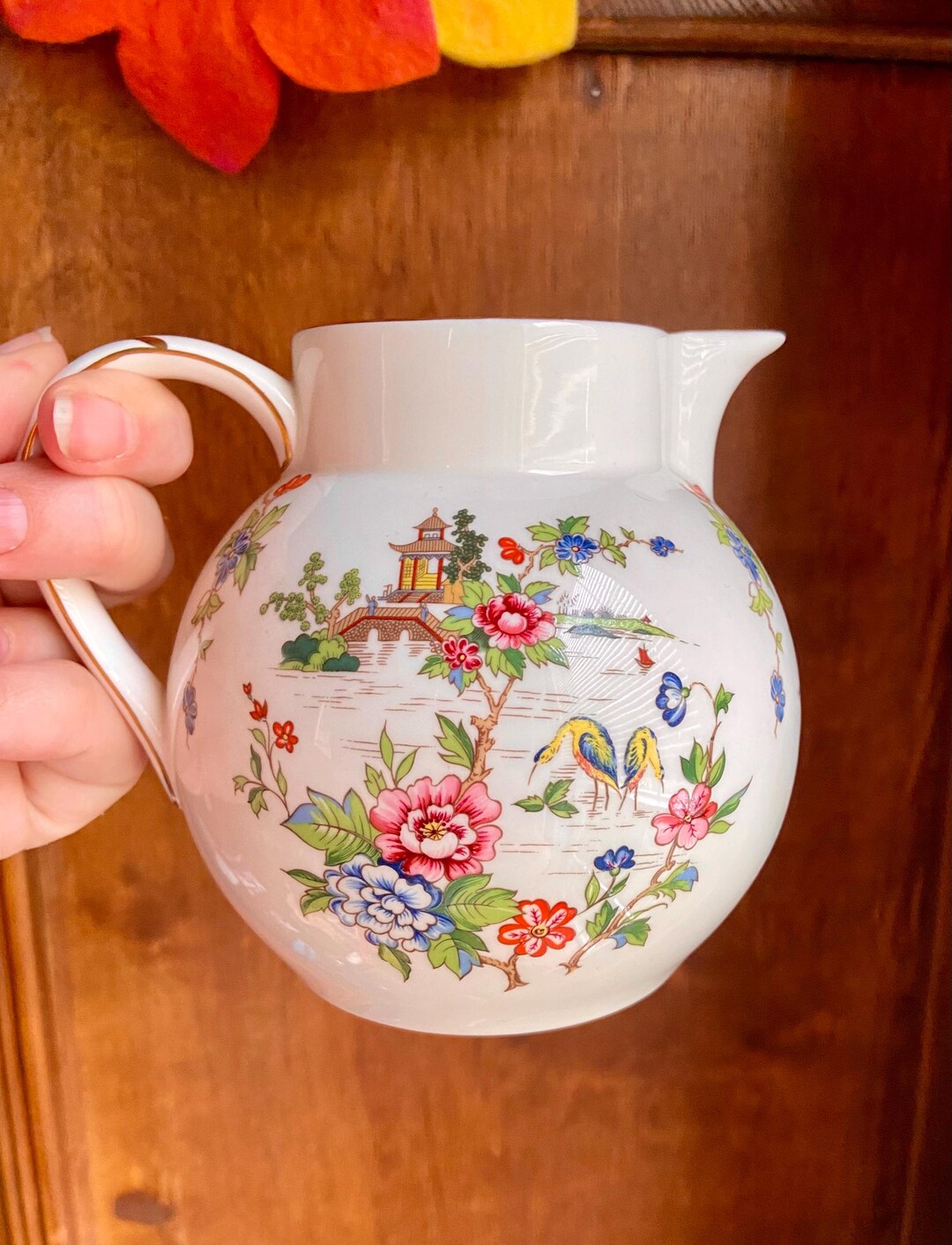 Crown Staffordshire Pagoda Pitcher 4.5" Tall Made in England - Etsy