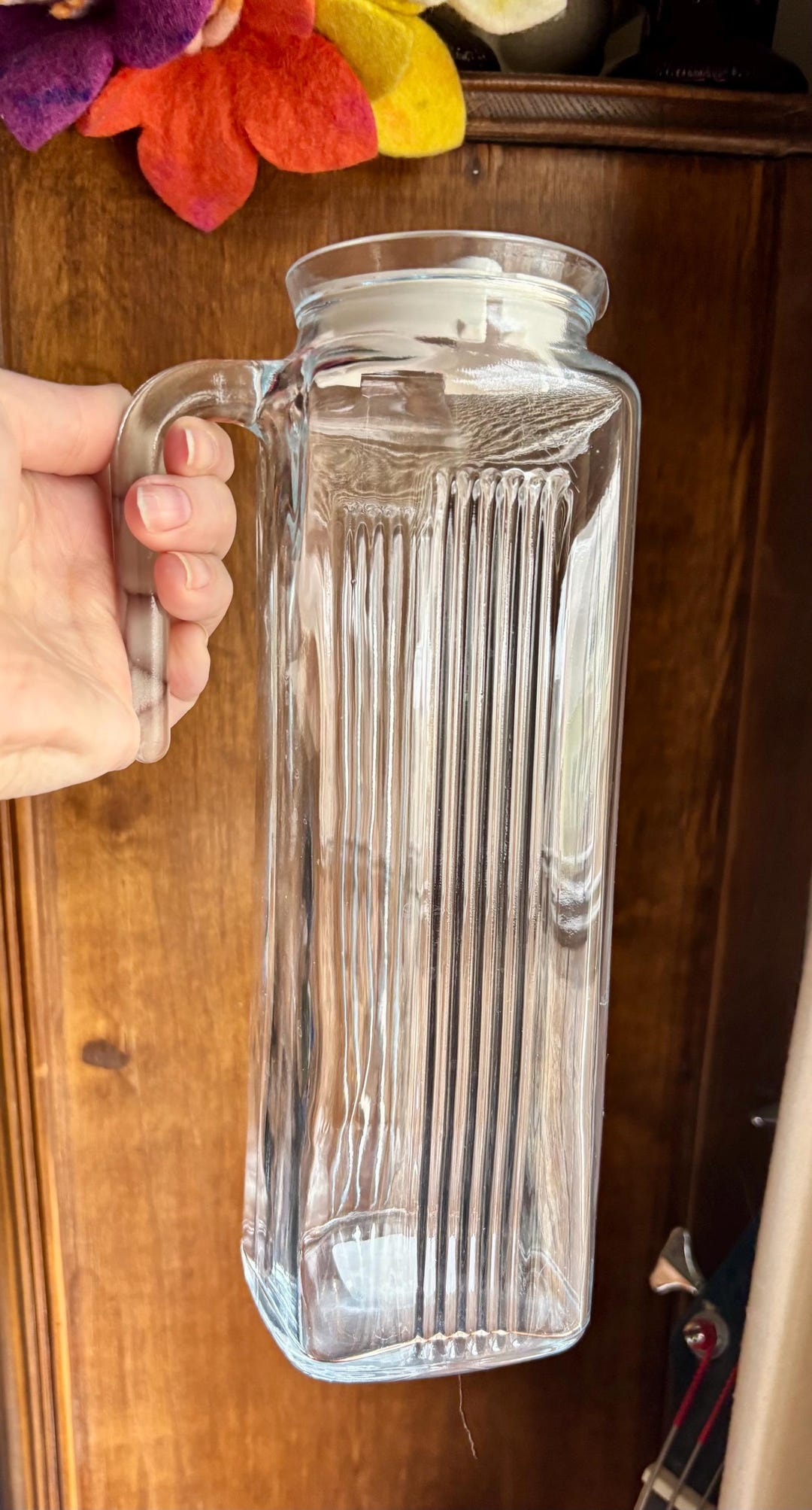 Pasabahce Square Glass Pitcher - Etsy