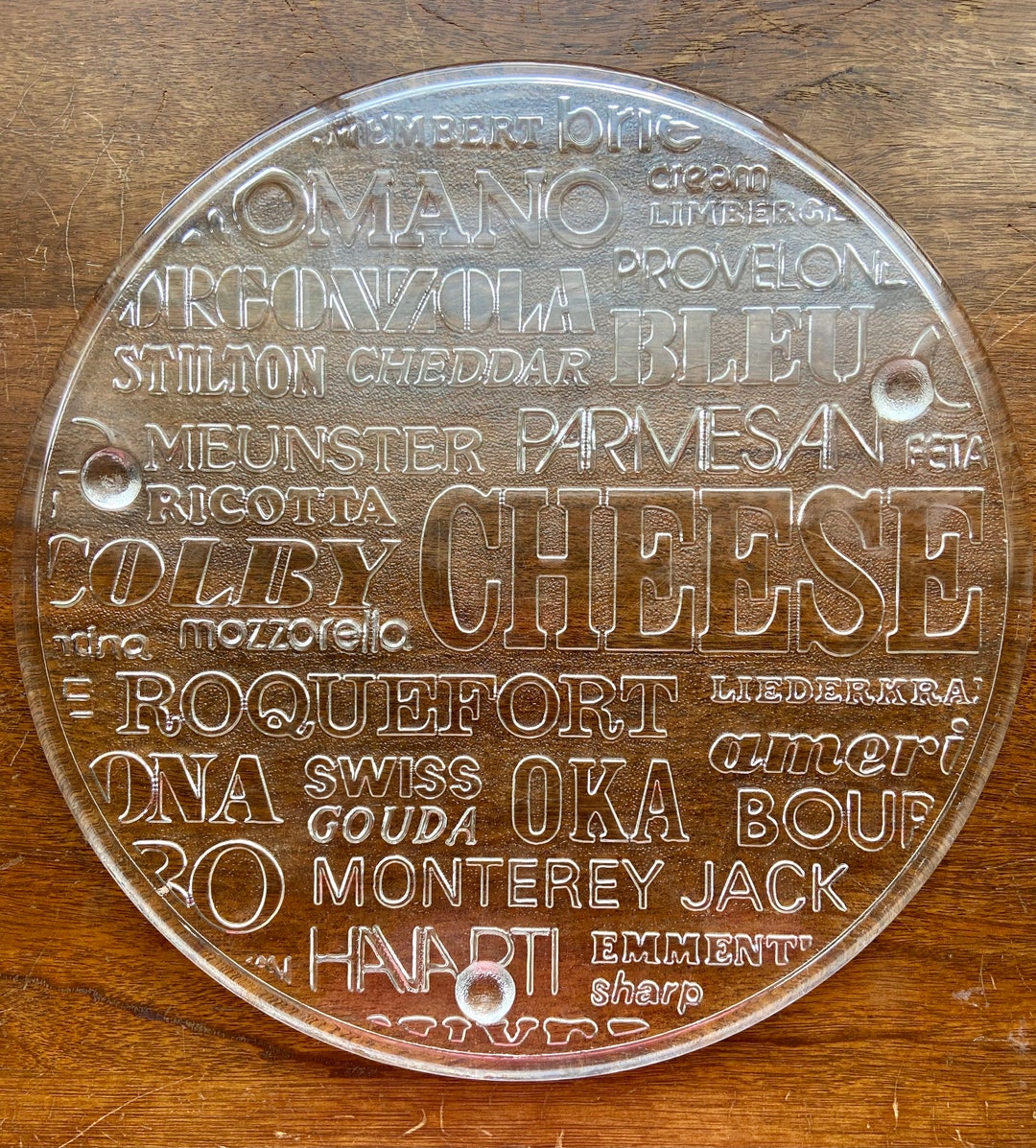 Cheeeeesy Cheese Names Glass Cheese Platter - Etsy