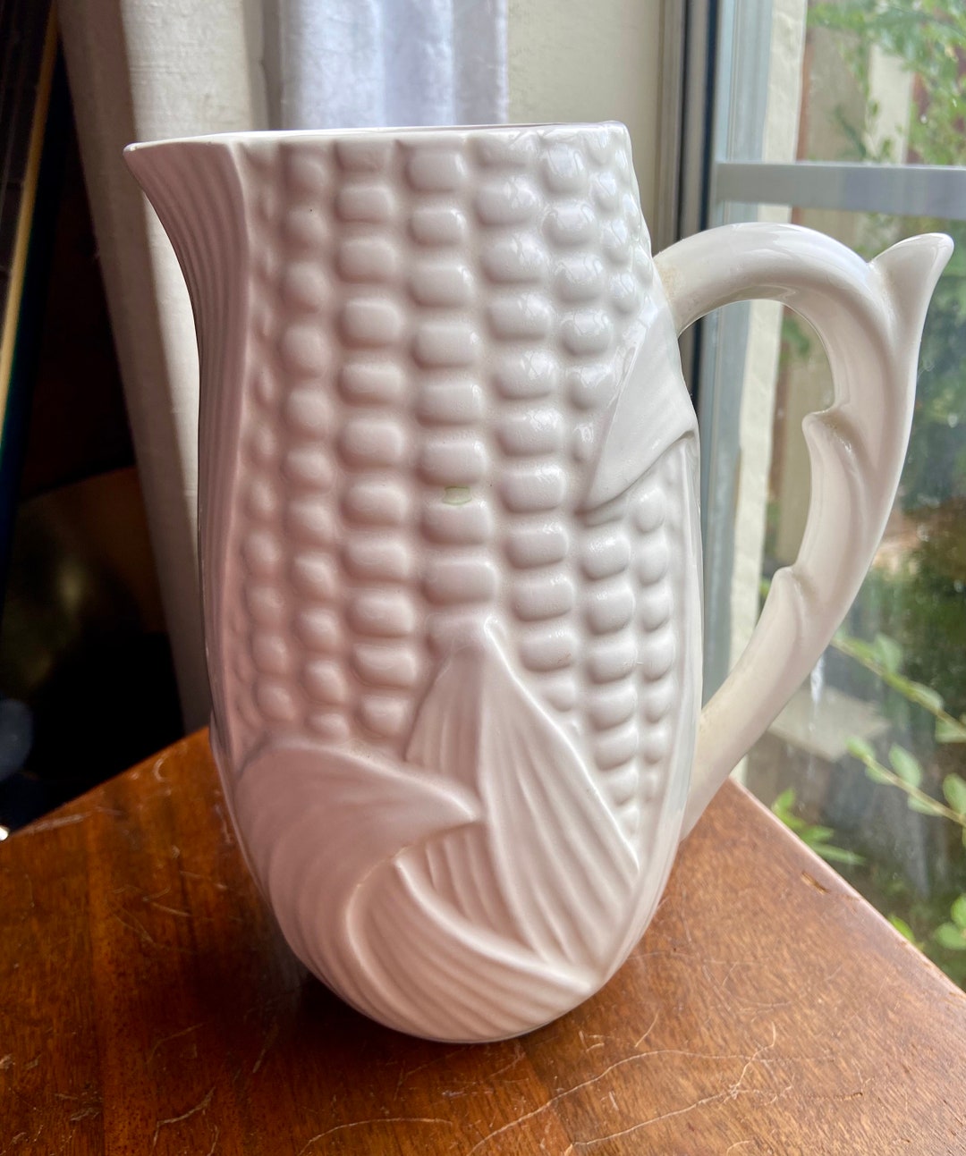 White Ceramic Corn Pitcher - Etsy