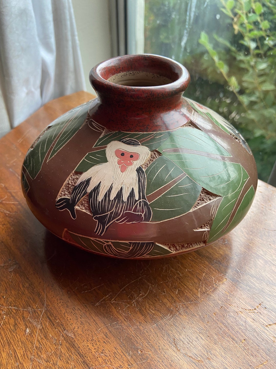 Capuchin Monkey Vintage Ceramic Art Mexican Detailed Vase - Etsy
