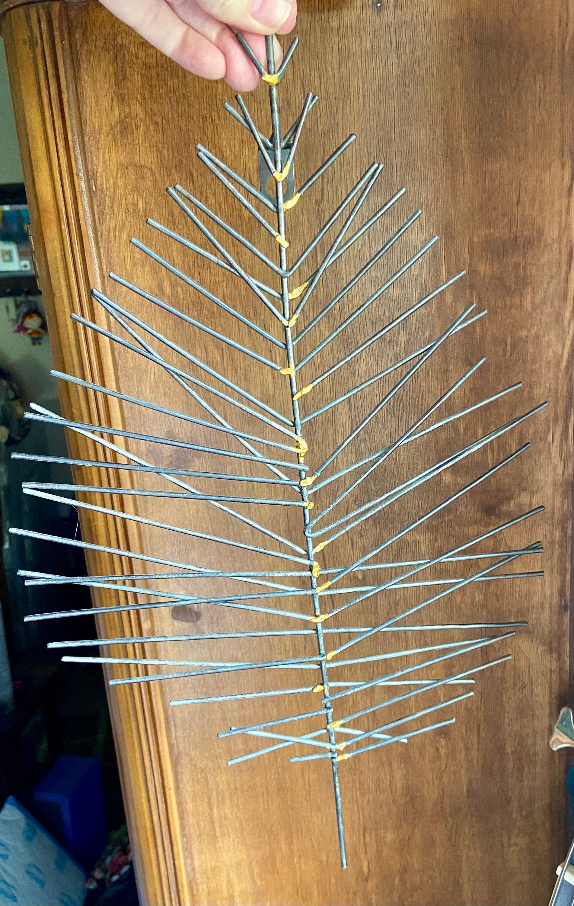 18-inch Tall Two-tone Metal Leaf/tree Wall Hanging - Etsy