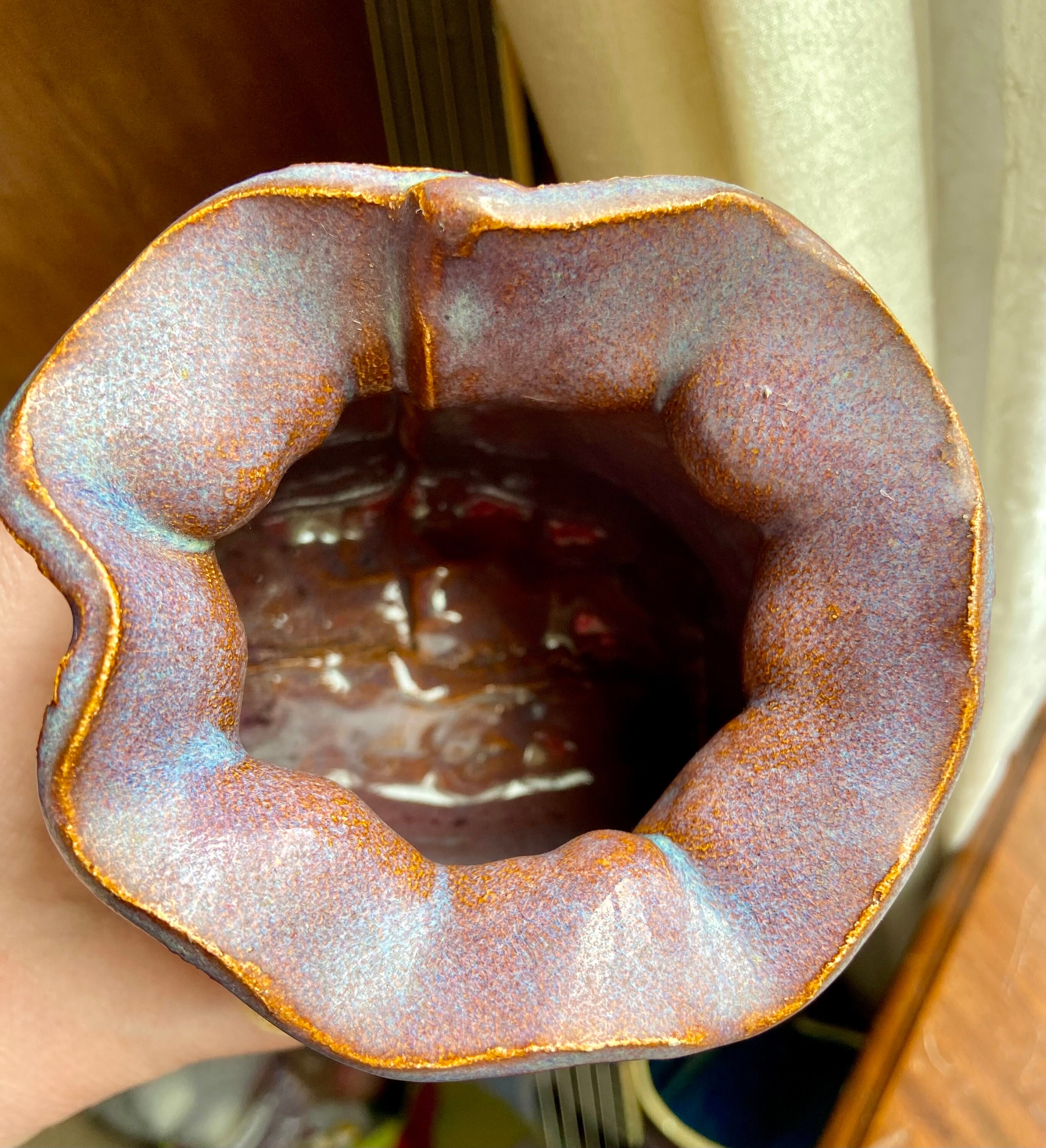 Unique Handmade Pottery Ceramic Vase Natural Fern Textured Bag - Etsy