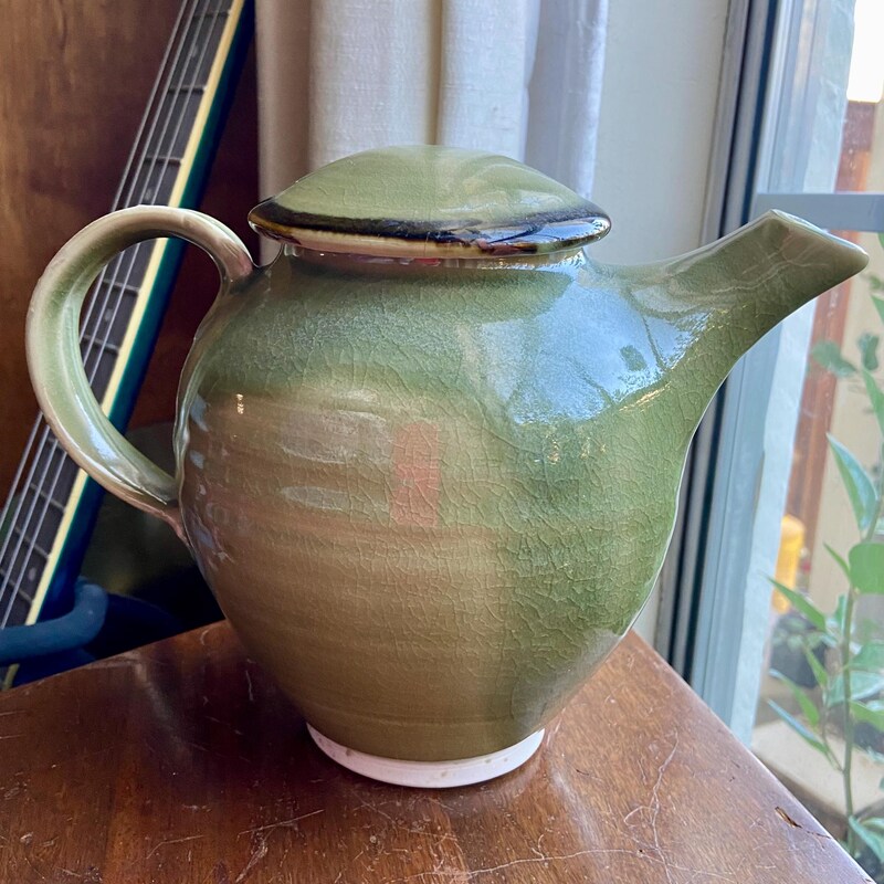 Green Teapot - Etsy