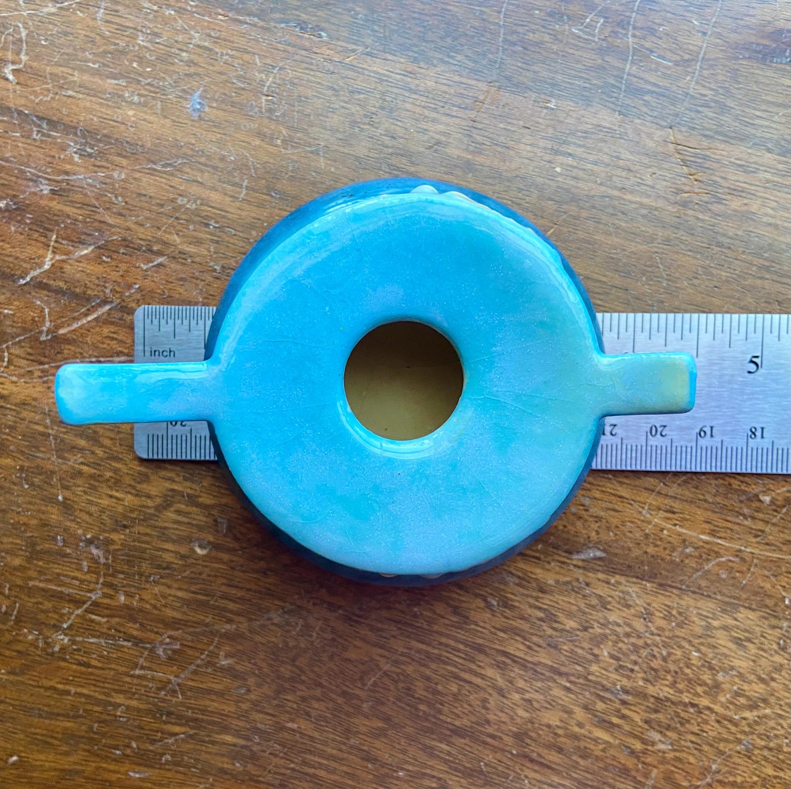 One Roseville Pottery, Mid Century, Candlestick Holder, 251 Blue ...
