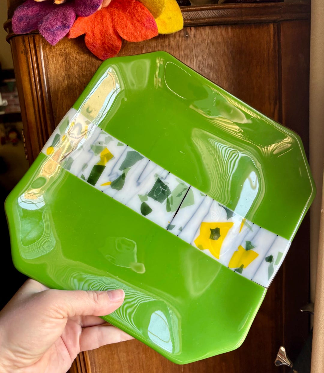Handmade Fused-glass Plate/trinket Dish - Etsy