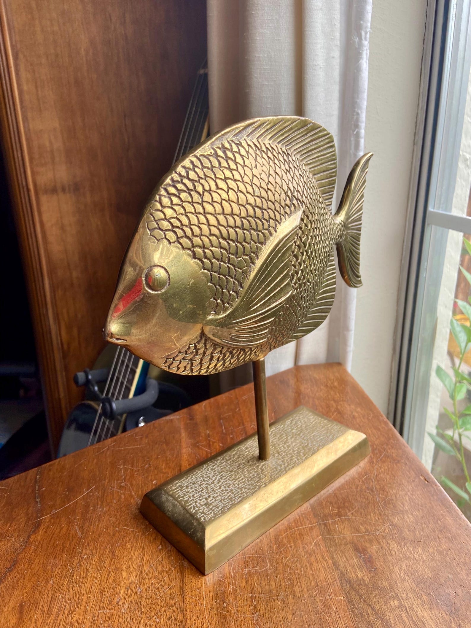 Vintage Hollywood Regency Rosenthall Netter MCM Brass Fish Sculpture ...